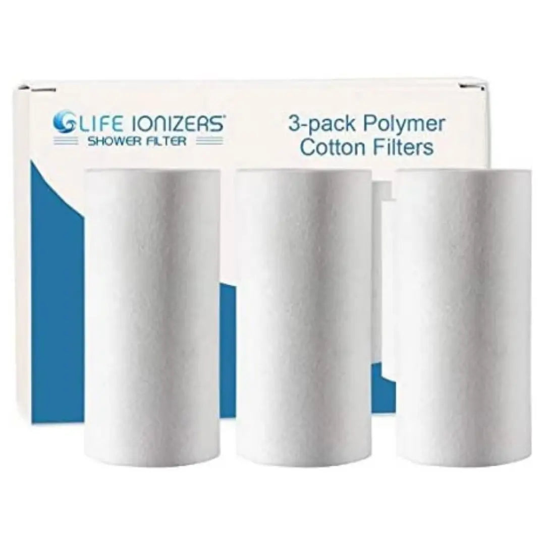 Activated Carbon Fiber Replacement Shower Filter Polymer Cotton 3 Pack
